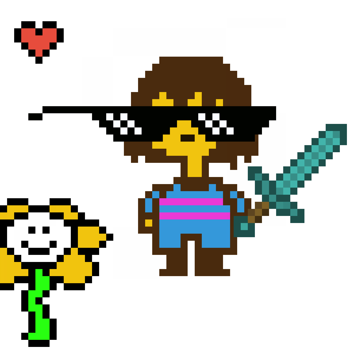Pixilart - Frisk Vs Flowey by Anonymous