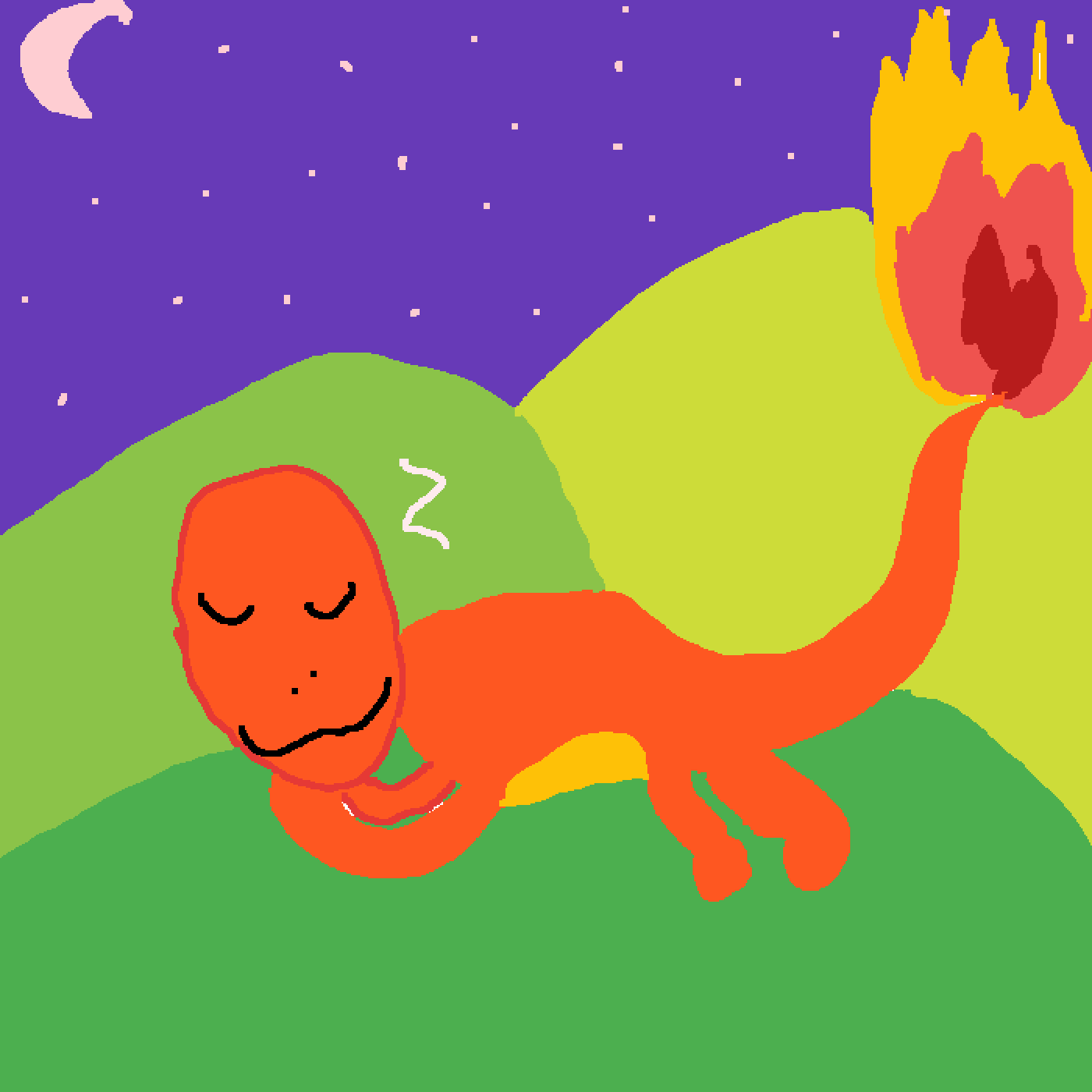 Pixilart - Sleepy charmander by TurtleTank