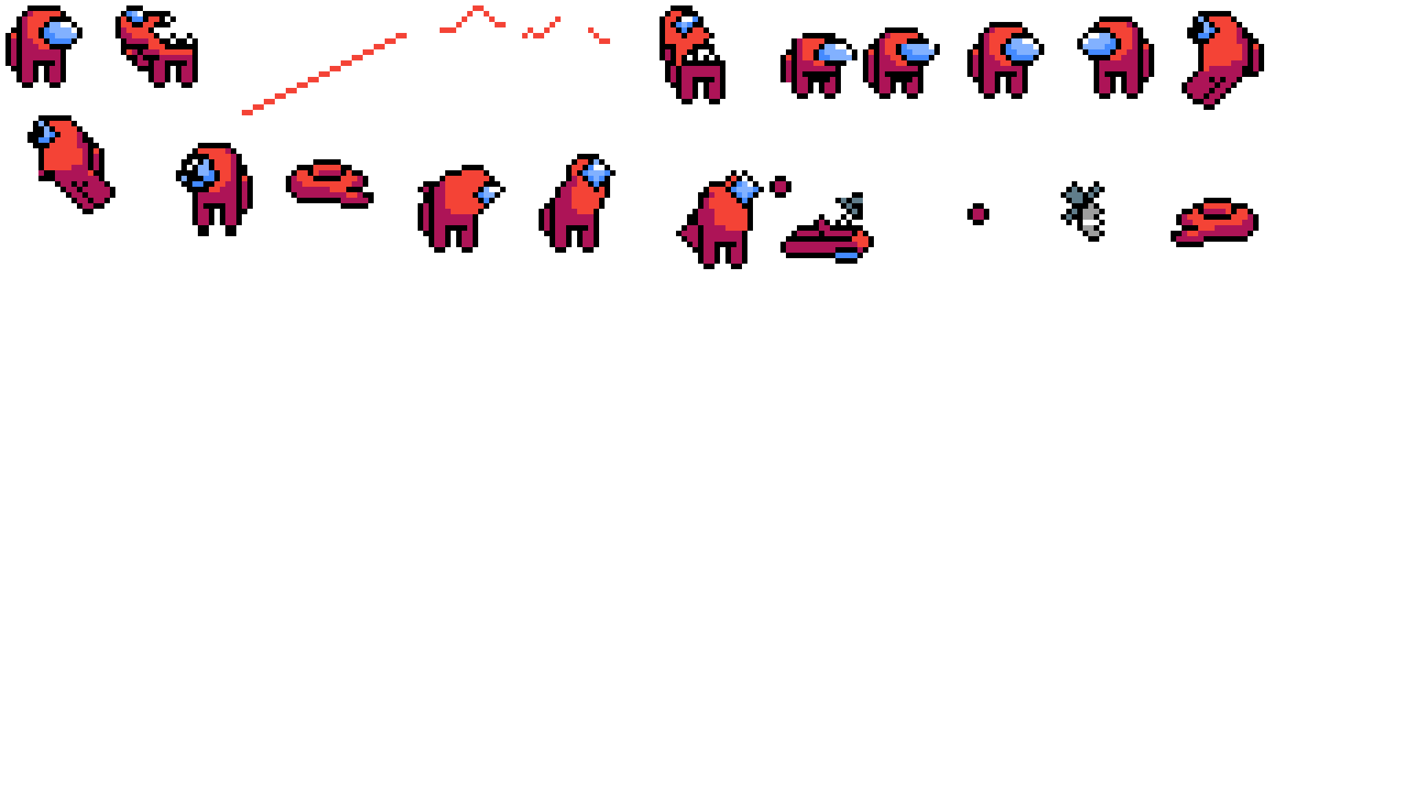 Pixilart - Impostor sprites by KF1078Official