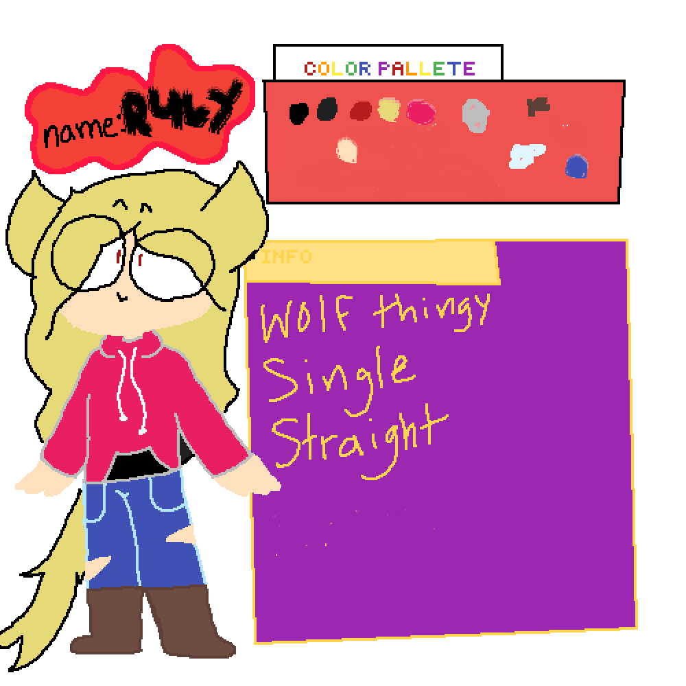 Editing wolf BFF Ruby - Free online pixel art drawing tool - Pixilart