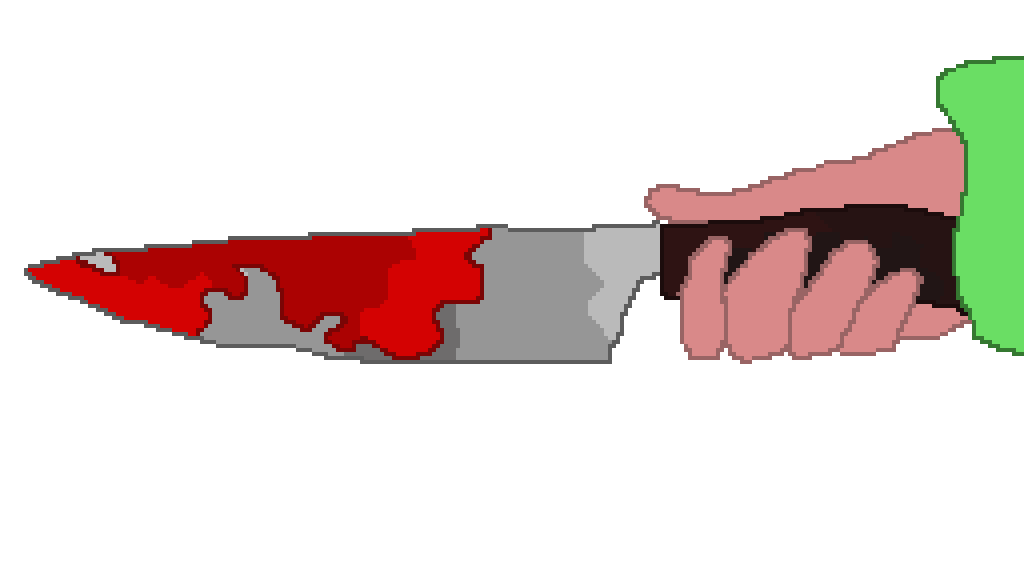 Pixilart Chara Holding A Knife By Sansthecomic