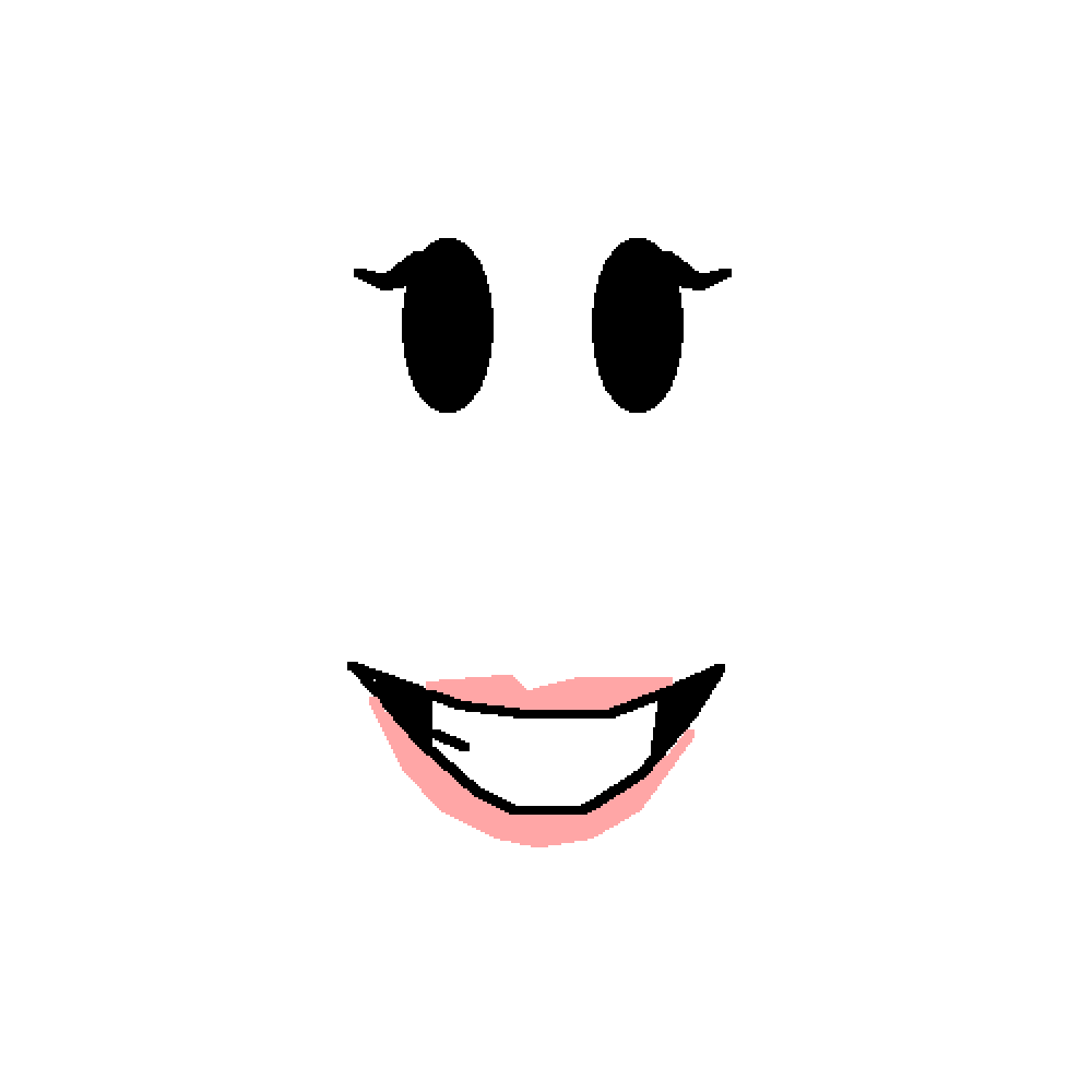 Pixilart Smiling Girl Roblox Face By Tangy Tangerine
