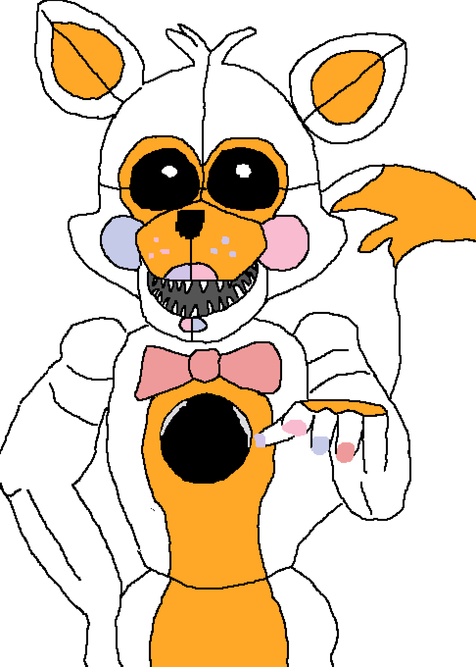 Pixilart - FT Foxy or Lolbit Base by jaqueline-love