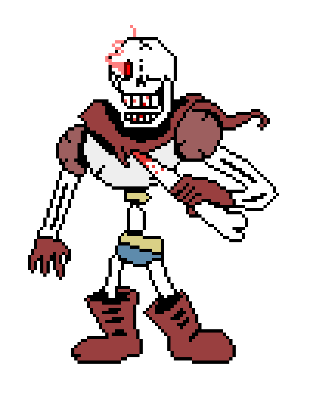 Pixilart - Disdain Papyrus sprite by Renasn