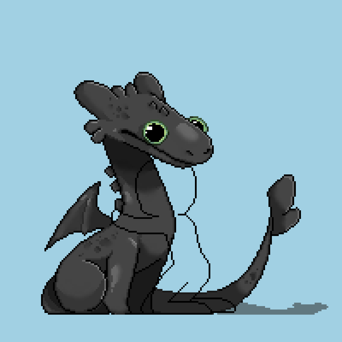 Editing toothless base - Free online pixel art drawing tool - Pixilart