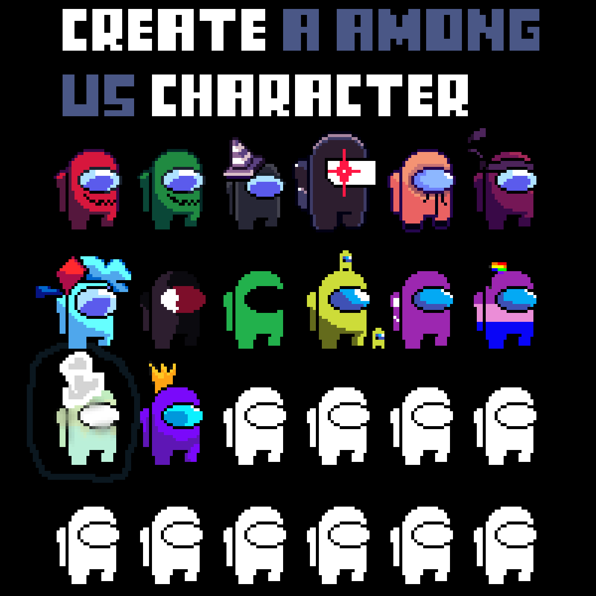 Editing Create a Among Us Character - Free online pixel art drawing ...