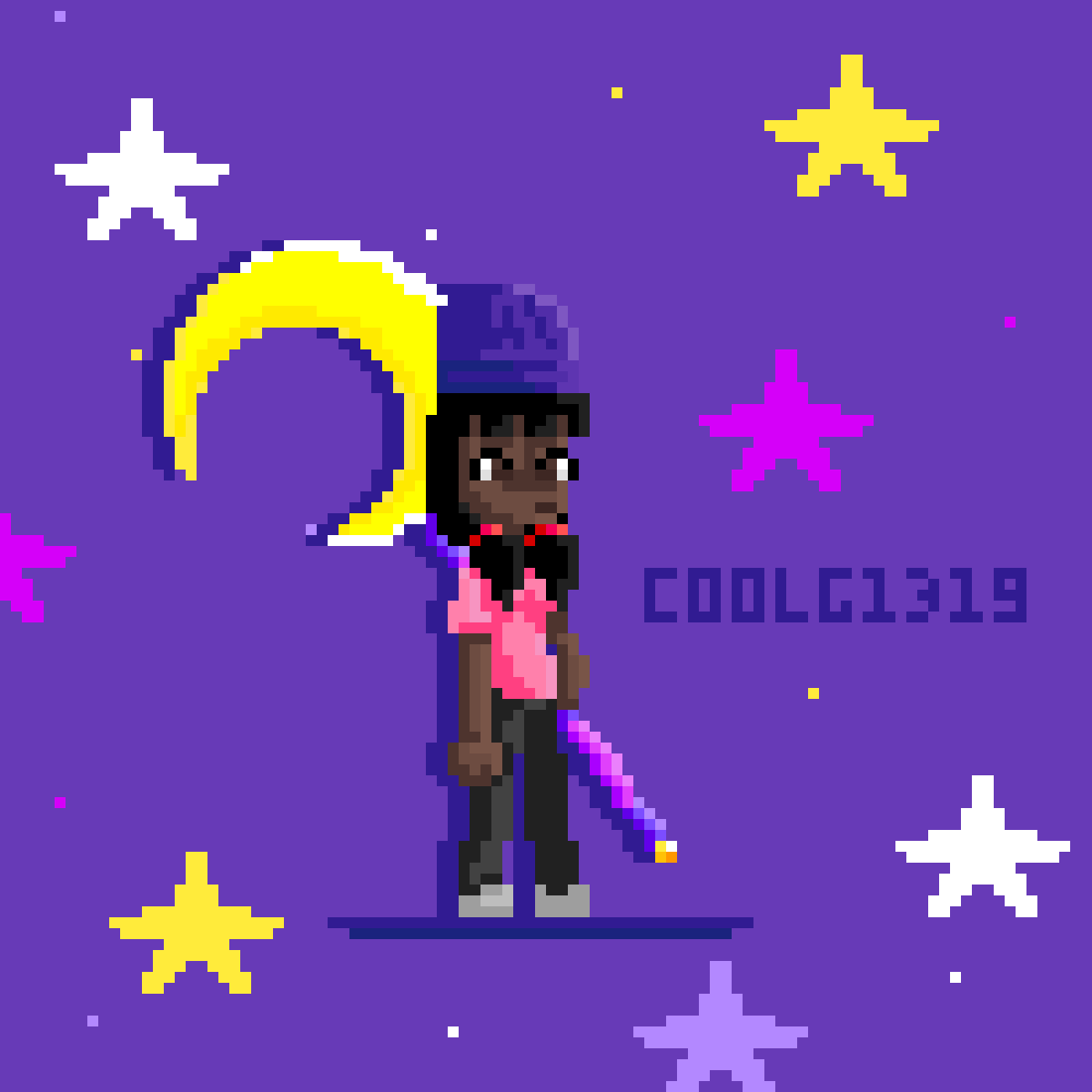 Pixilart - Battle Sprite (Moon) by CoolG1319